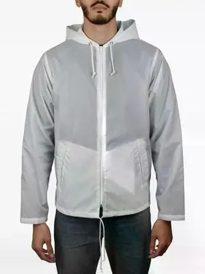 Comme Des Garçons Drawstring Print Jacket - Grey