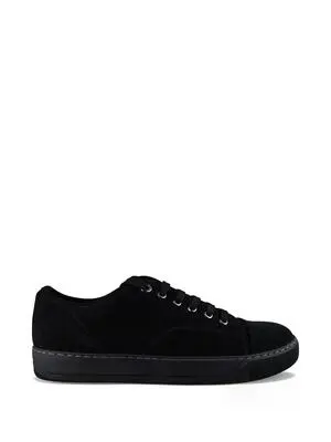 LANVIN Lace-up Suede Sneakers - Black
