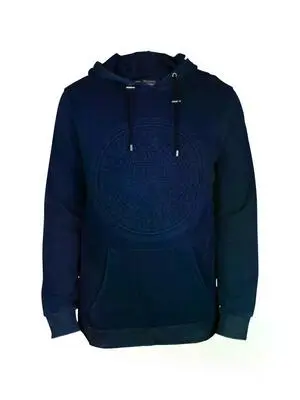 Balmain Embossed Logo Hoodie - Blue