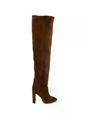 Saint Laurent Suede Studded Boots