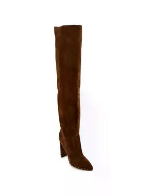 Saint Laurent Suede Studded Boots