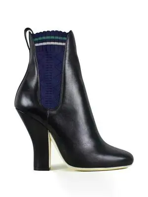 Fendi Leather Elasticated Insert Boots - Black