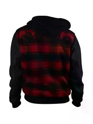 Philipp Plein Checked Hooded Bomber Jacket