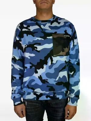 Valentino Garavani Camouflage Chest Pocket Sweatshirt