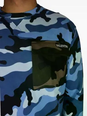Valentino Garavani Camouflage Chest Pocket Sweatshirt