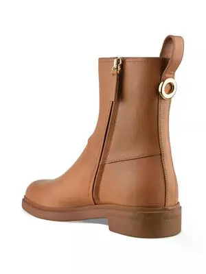 Loro Piana Kilda Leather Ankle Boots