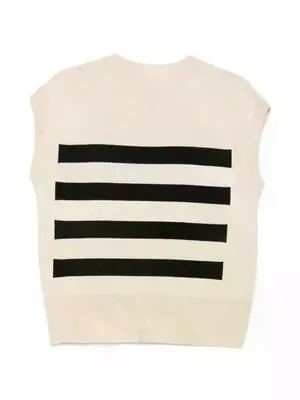 ROBERTO COLLINA Striped Sleeveless Top