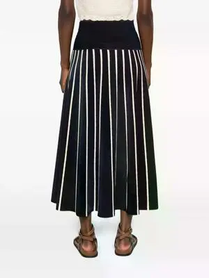 Zimmermann Striped Button-down Midi Skirt