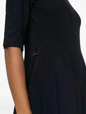 High Crew-neck Midi Dress