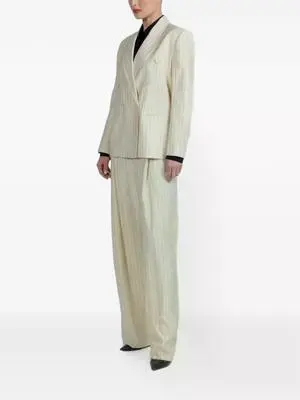 THE SEI Pinstriped Double-breasted Blazer