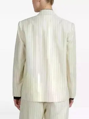 THE SEI Pinstriped Double-breasted Blazer