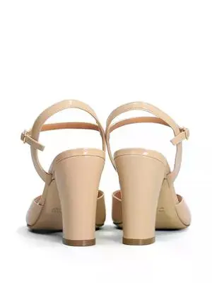 JULIE DEE Patent Finish Ankle Strap Sandals