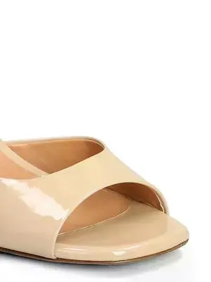 JULIE DEE Patent Finish Ankle Strap Sandals