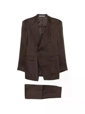 Tagliatore Pinstripe Double-breasted Suit - Brown