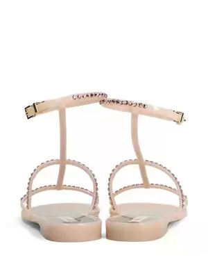 Menghi James Crystal-embellished Ankle-strap Sandals