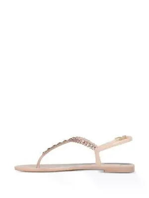 Menghi Bianca Crystal-embellished Slingback Sandals