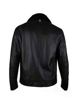 BILLIONAIRE Long-sleeved Leather Jacket