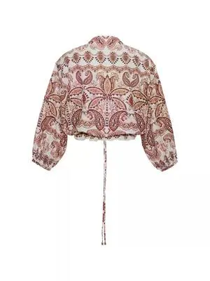 Cara Cara Perrin Paisley-print Cotton Top