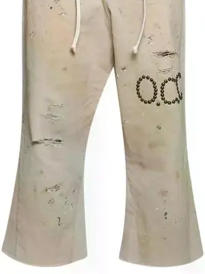 RIVINGTON ROI REBIS Distressed Stud Embellished Trousers
