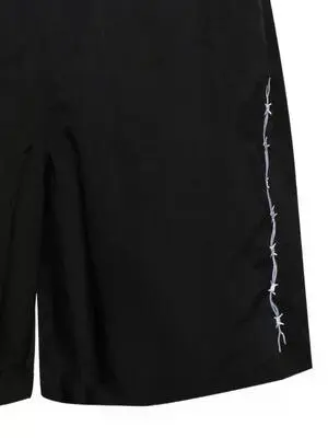 WARREN LOTAS Barbed Wire Track Shorts - Black