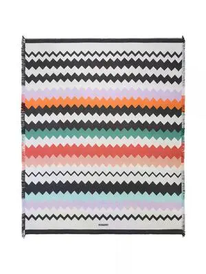 Missoni Best Zigzag-print Fringed Beach Towel - White