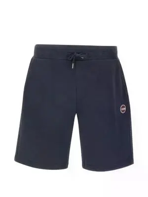 COLMAR Plush Logo-patch Drawstring Shorts - Blue
