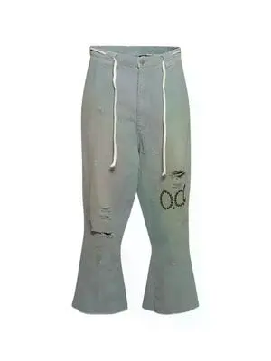 RIVINGTON ROI REBIS Distressed Studded Trousers - Grey