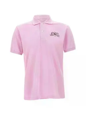 Lacoste Logo-embroidered Polo Shirt - Pink