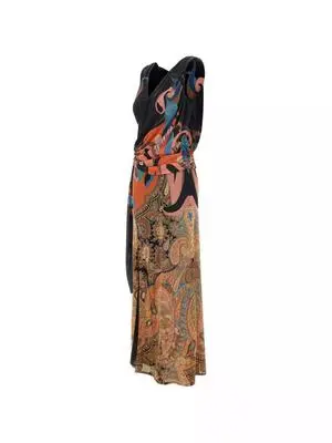 Etro Paisley-print Gathered Midi Dress