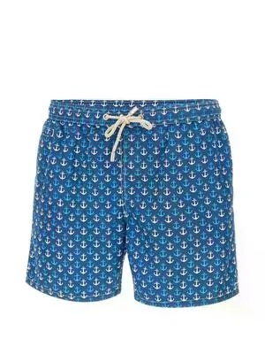 MC2 SAINT BARTH Anchor Print Swim Shorts - Blue