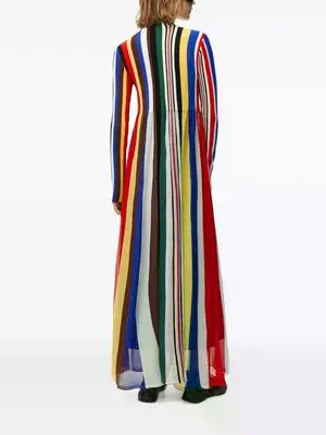 Loewe Striped Long-sleeve Maxi Dress - Red