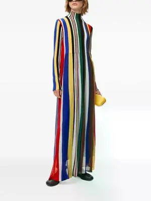 Loewe Striped Long-sleeve Maxi Dress - Red