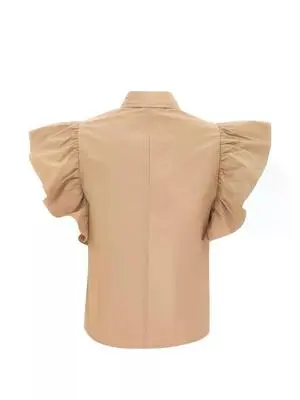 KAOS Cropped Ruffled Shirt