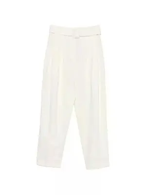 Co Belted Pleated Trousers - Neutrals