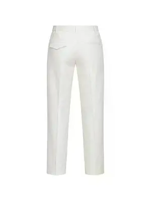 Tagliatore Cream Double Pleated Trousers