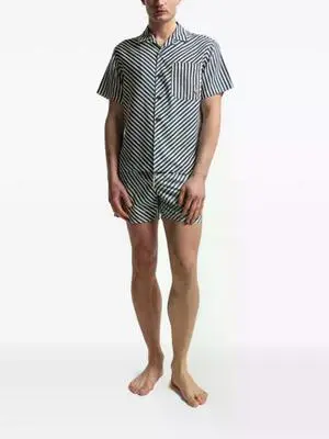 MOSSO SUN WEAR Striped Short-sleeve Shirt