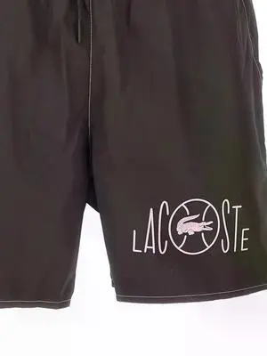 Lacoste Logo Print Drawstring Swim Shorts