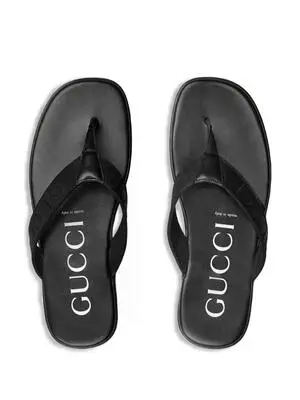 Gucci Logo-embroidered Thong Sandals
