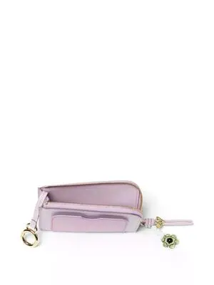 Fendi Ff Diamonds Logo-embossed Leather Cardholder