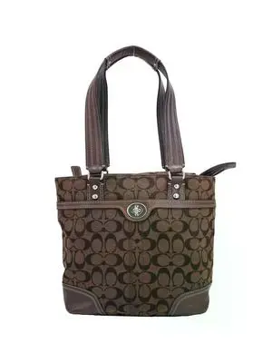 COACH VINTAGE Hampton Signature Shoulder Bag - Brown