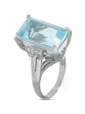 LB EXCLUSIVE Aquamarine And Diamond Ring