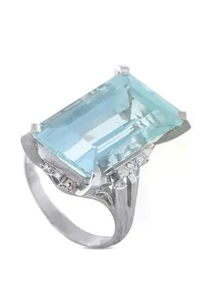 LB EXCLUSIVE Aquamarine And Diamond Ring