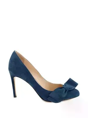 MARIO VALENTINO VINTAGE Bow Almond-toe Pumps - Blue