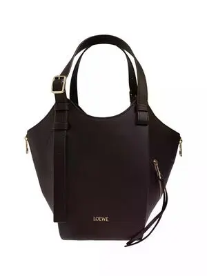 Loewe Hammock Flip Leather Tote Bag - Brown