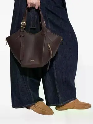 Loewe Hammock Flip Leather Tote Bag