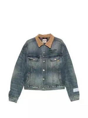 GALLERY DEPT. Logo Patch Contrast Collar Jacket - Blue
