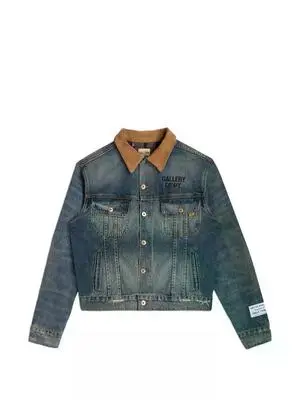 GALLERY DEPT. Logo Patch Contrast Collar Jacket - Blue