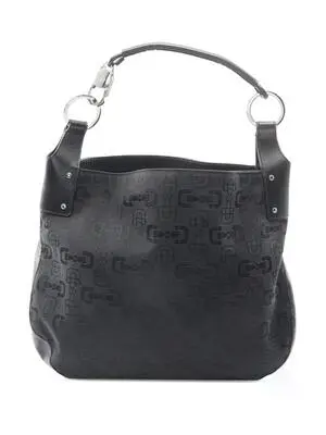 Gucci Gg Canvas Shoulder Bag - Black