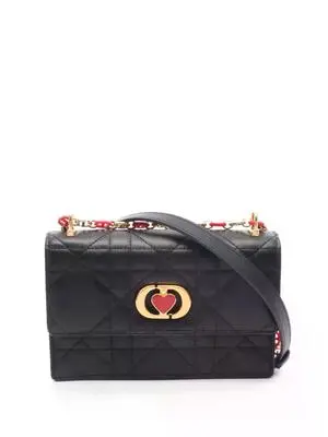 Dior Mini Lambskin Macrocannage Miss Caro Crossbody Bag - Black