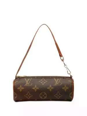 LOUIS VUITTON Monogram Papillon Pochette Handbag - Brown